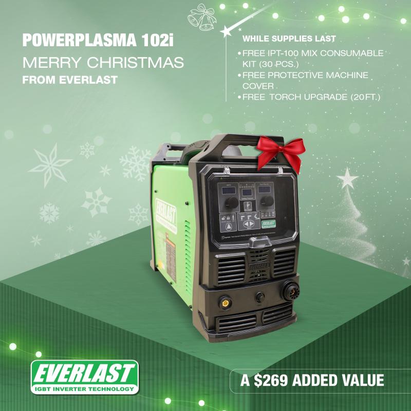 Plasma Cutting Machine, PowerPlasma 102i (3 Phase 480V) | Everlast ...